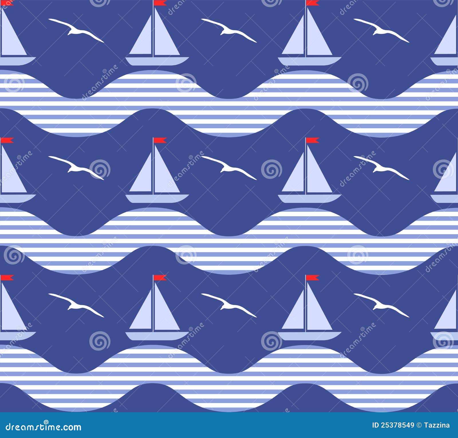 Seamless marine pattern stock vector. Illustration of marine - 25378549