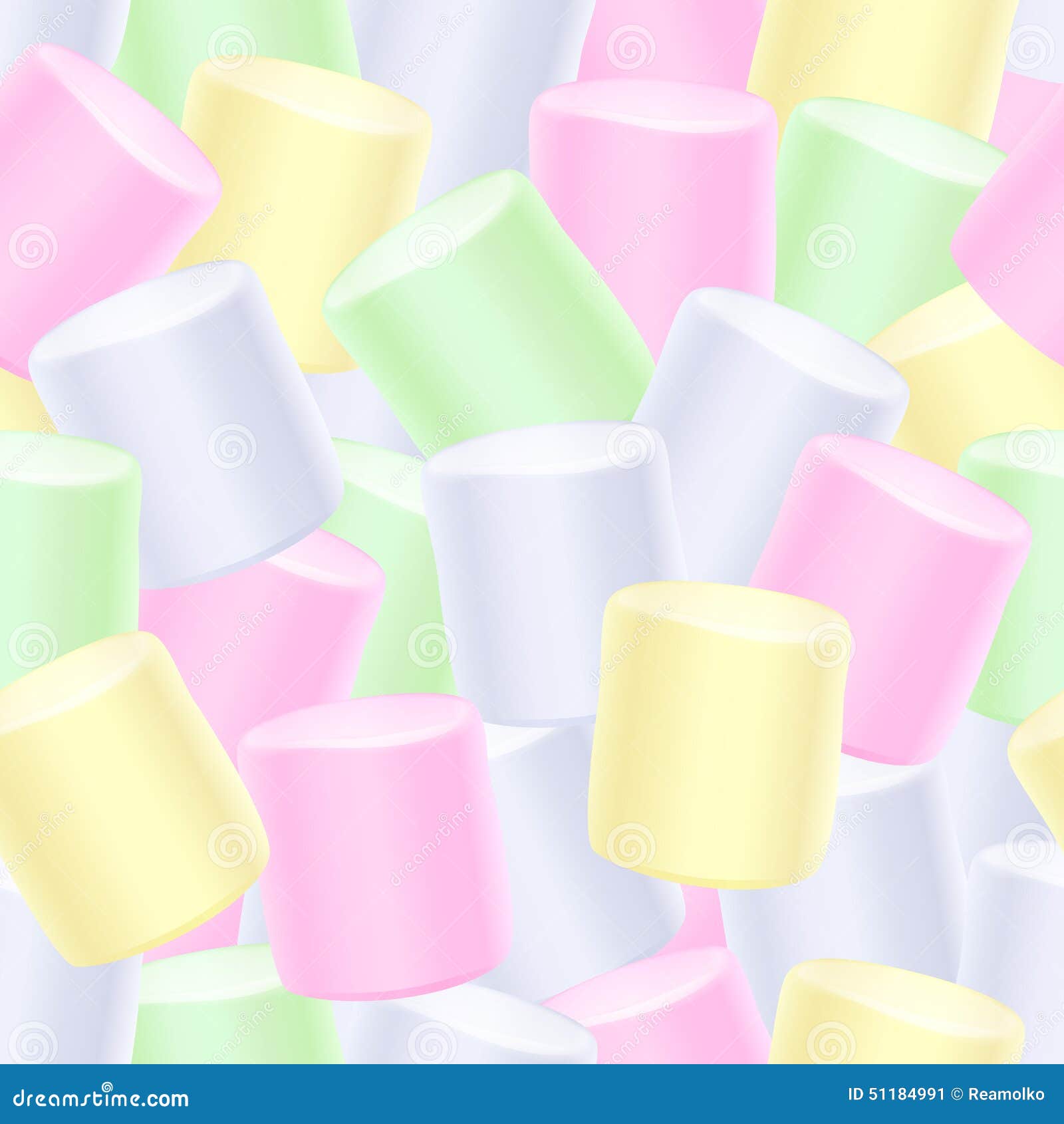 Seamless Marshmallow Background. Cartoon Vector | CartoonDealer.com ...