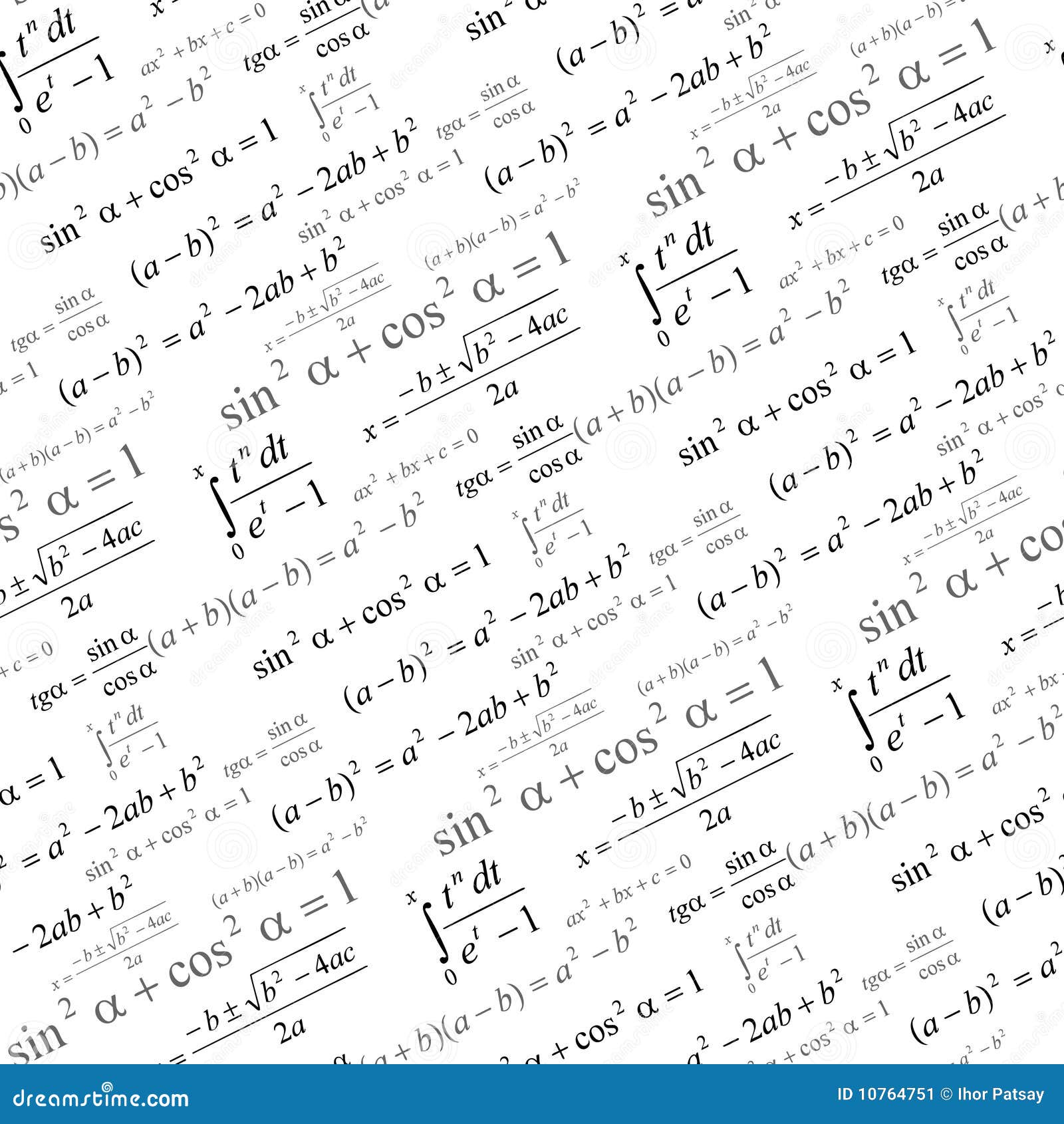 Seamless Mathematical Pattern Stock Vector - Illustration of ...