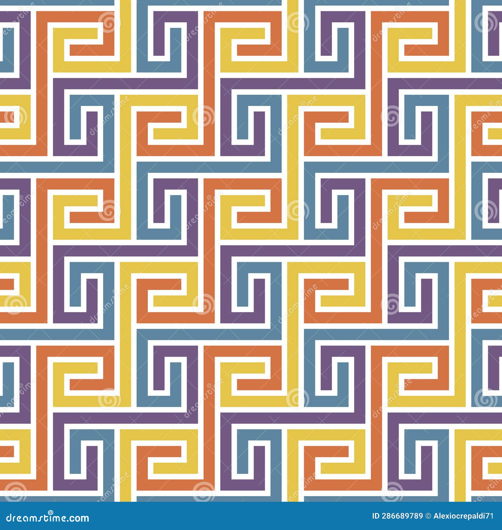 Seamless Maze Pattern. Regular Labyrinth Made of Interlocking ...