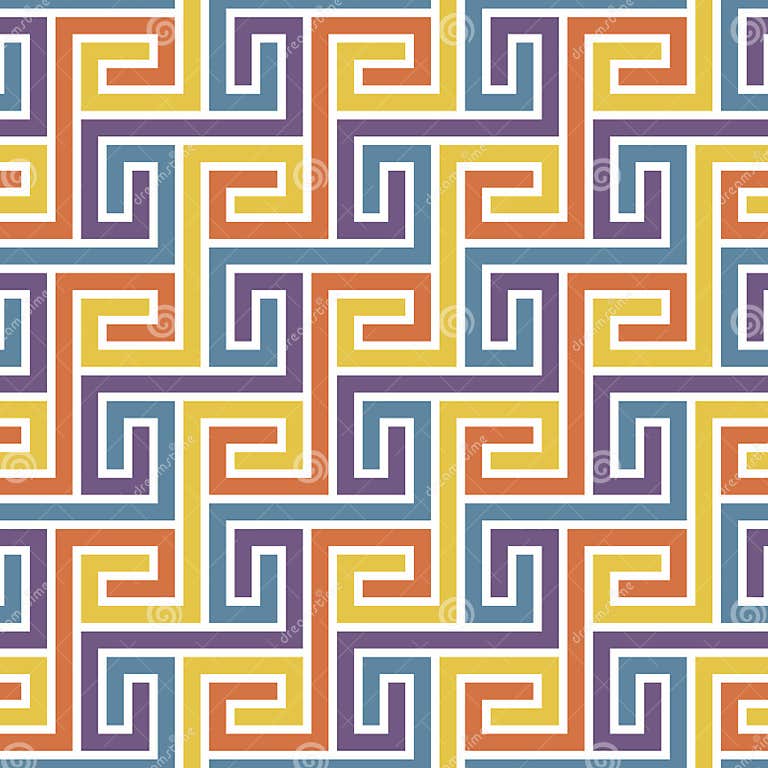 Seamless Maze Pattern. Regular Labyrinth Made of Interlocking ...