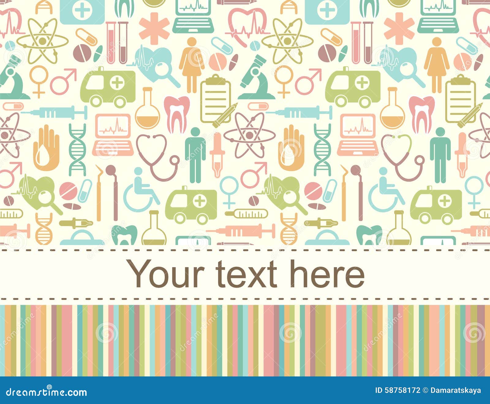 Seamless Medical Background with Place for Text Stock Vector ...