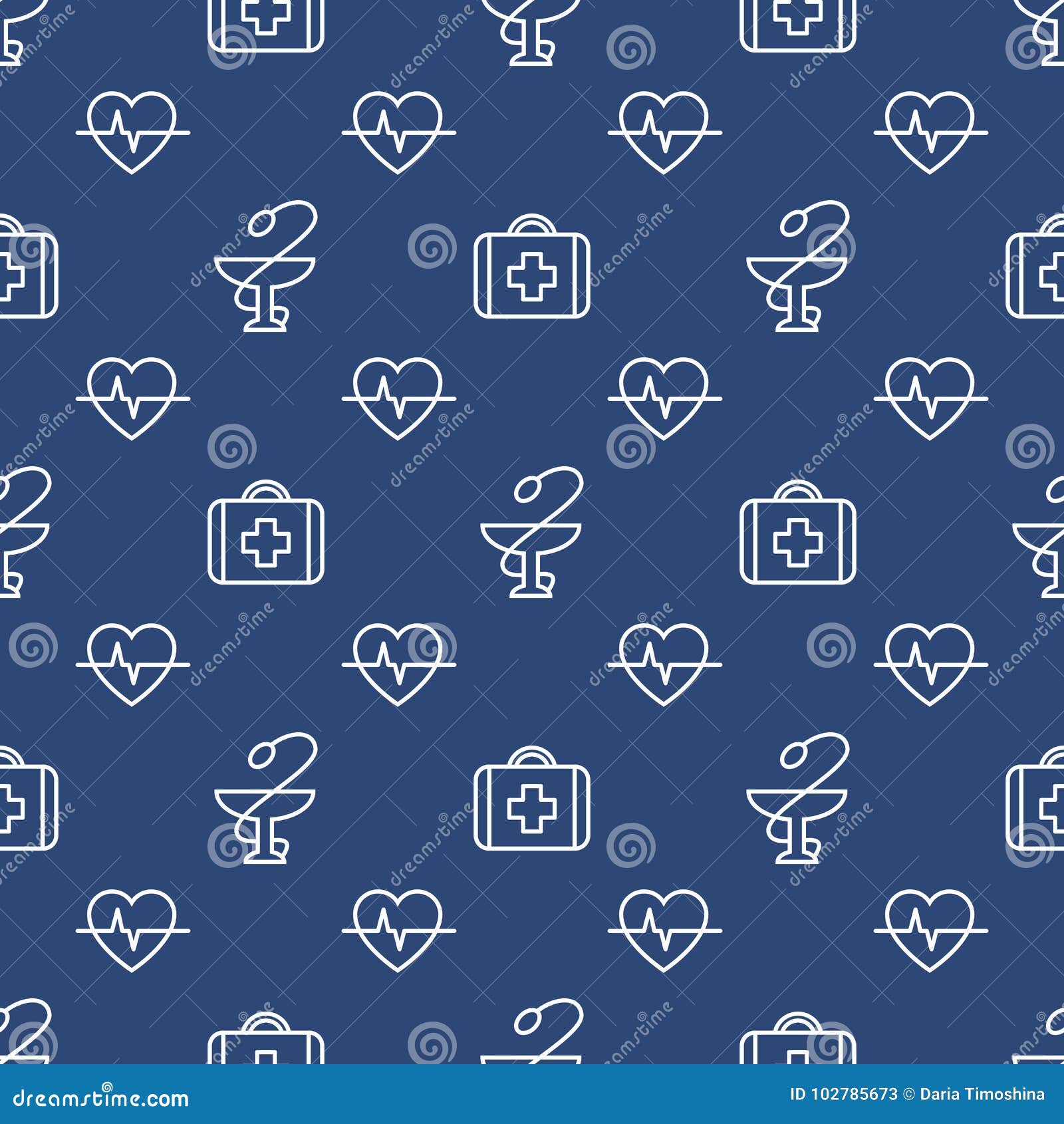 Seamless medical pattern stock vector. Illustration of microscope ...