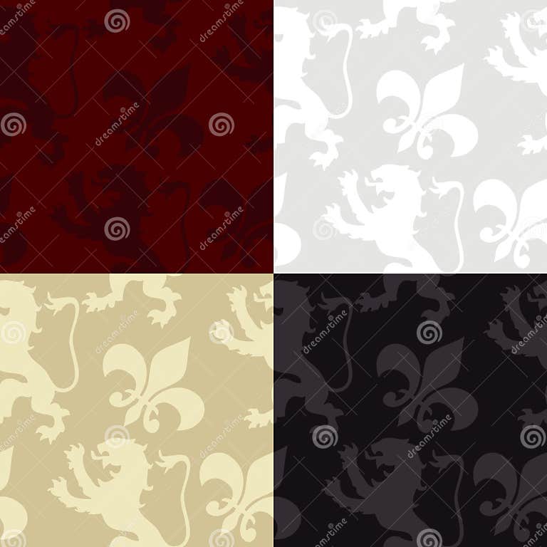 Seamless Medieval Pattern stock vector. Illustration of elegance - 9406731
