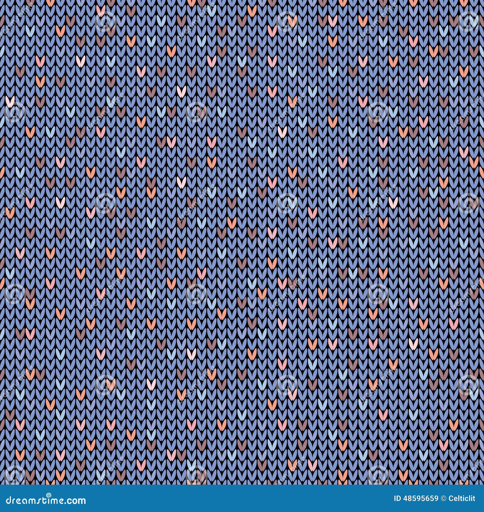 Seamless Melange Pattern on the Wool Knitted Stock Vector ...