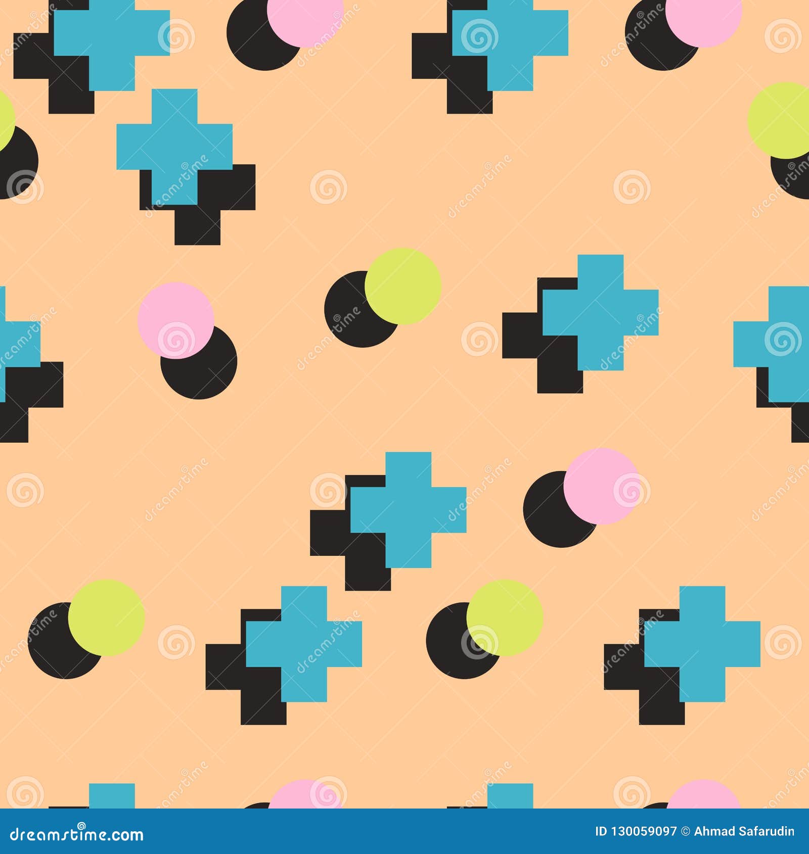 Seamless Memphis Abstract Pattern Simple Background Stock Vector ...