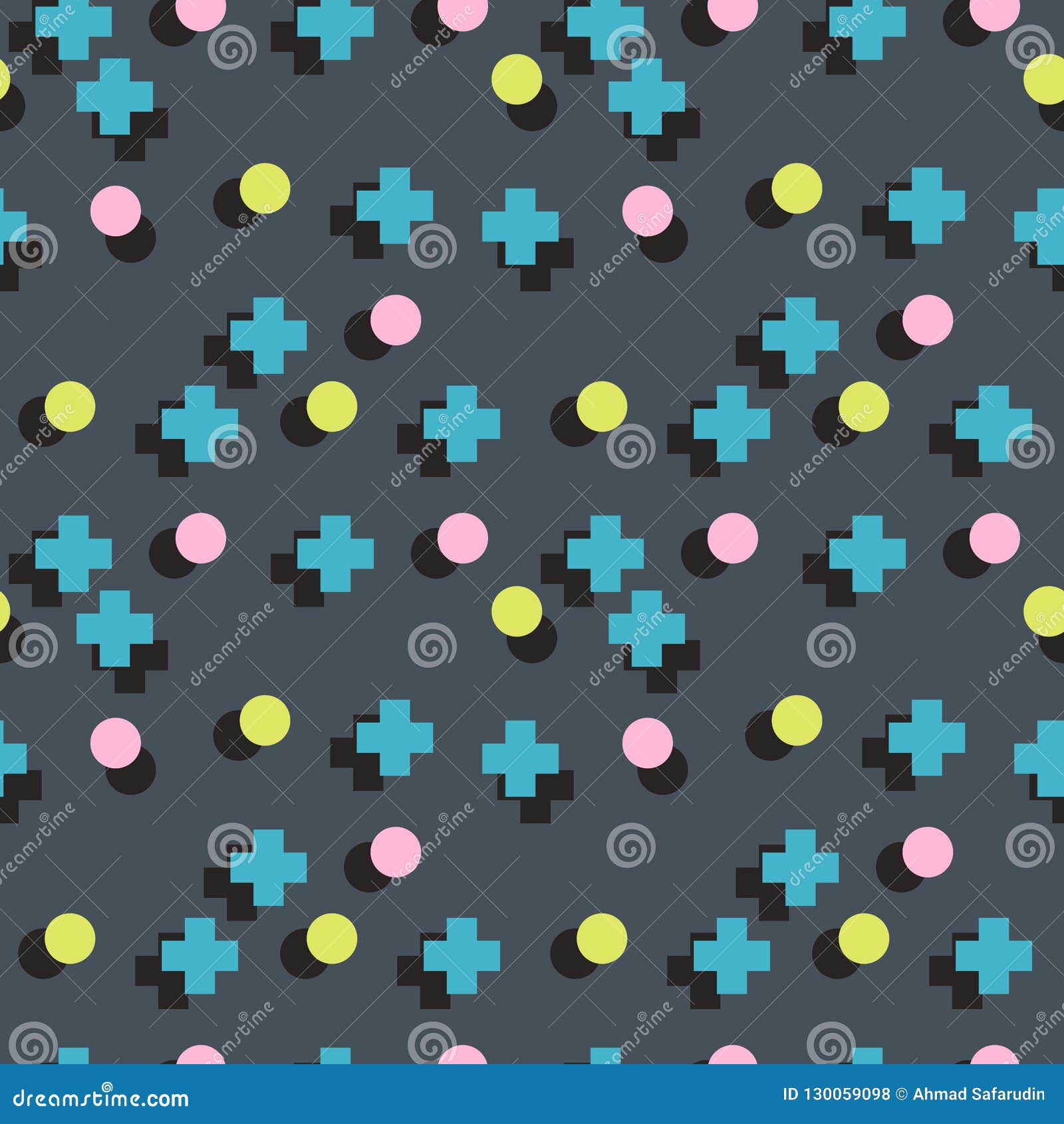 Seamless Memphis Abstract Pattern Simple Background Stock Vector ...