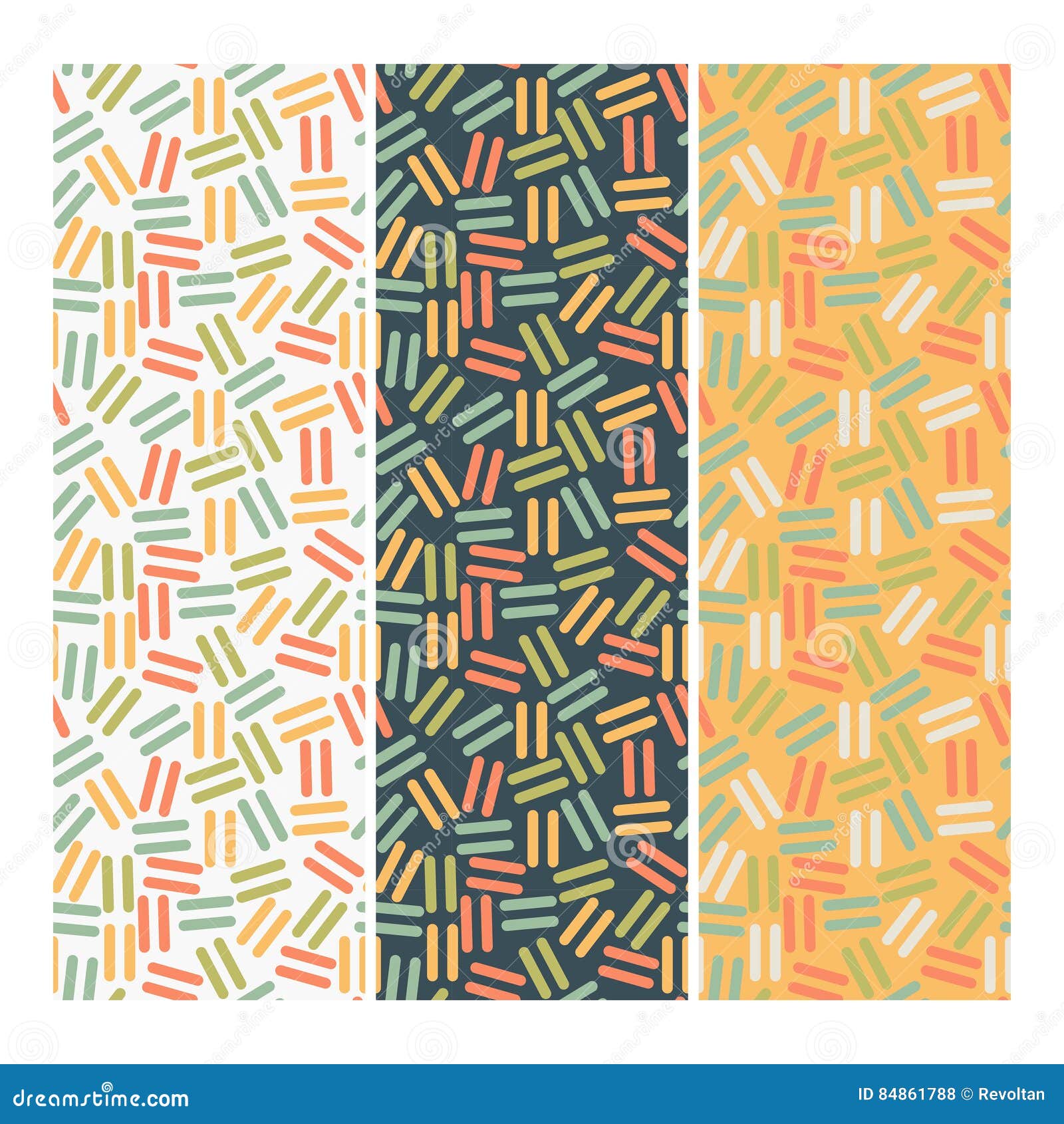 Seamless Memphis Design Pattern Set Stock Vector - Illustration of ...