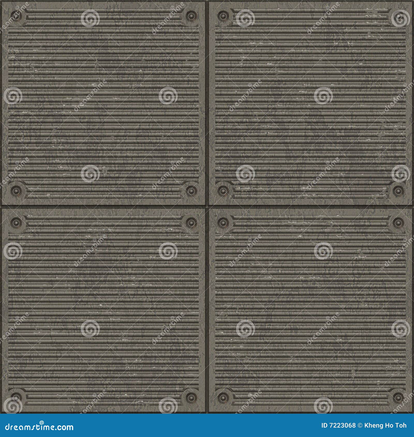 Seamless Metal Ridge Background Stock Illustration - Illustration of ...