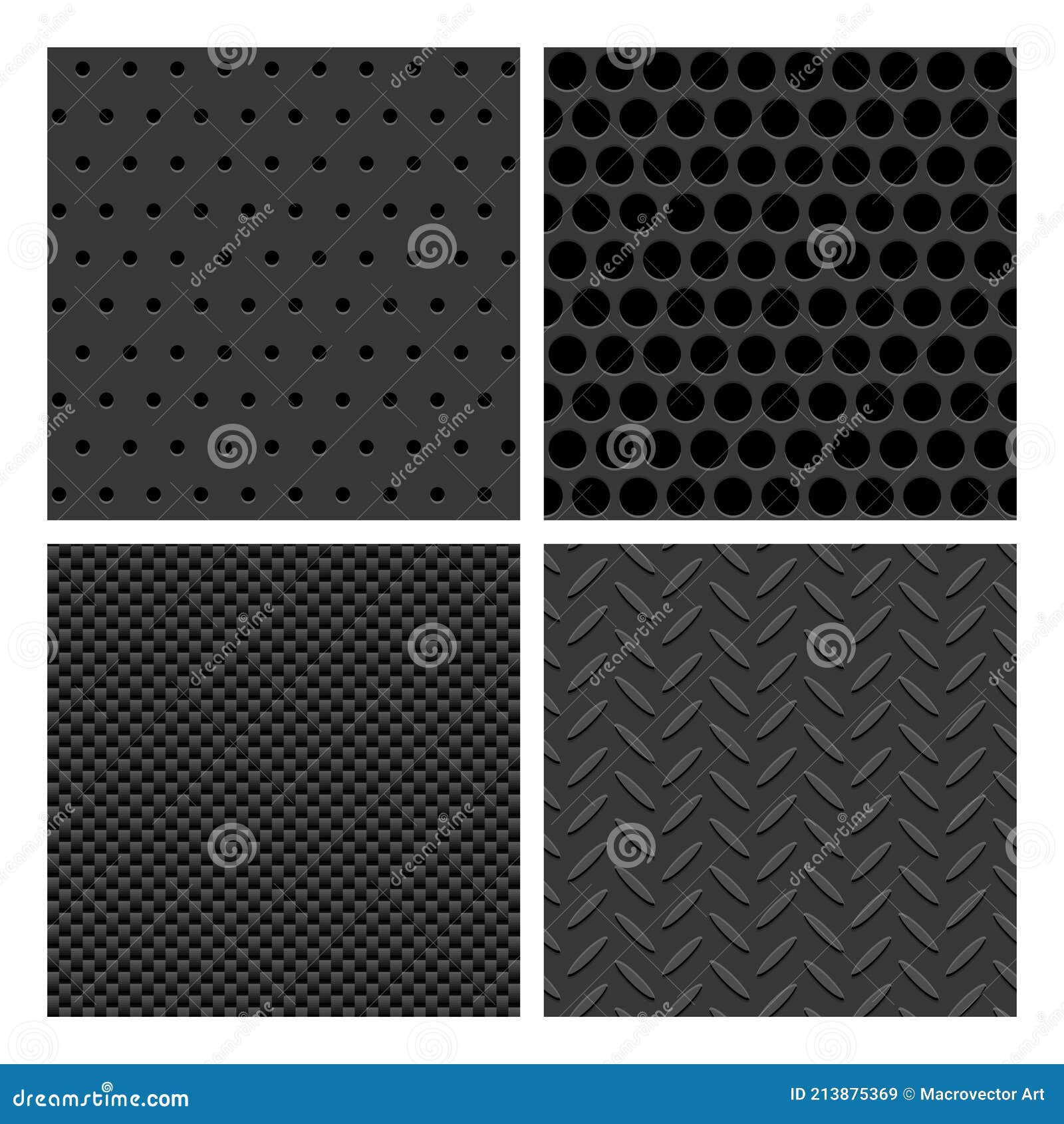 Seamless Metal Texture Patterns Stock Vector - Illustration of metal ...