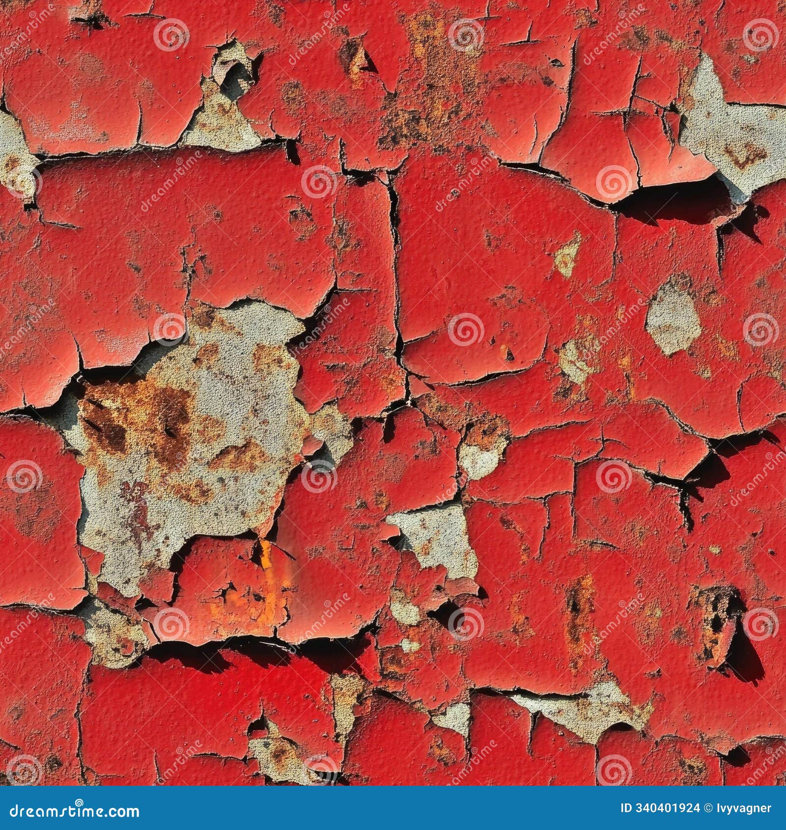 Seamless Metal Texture with Peeling Red Paint and Rust Patches Stock ...
