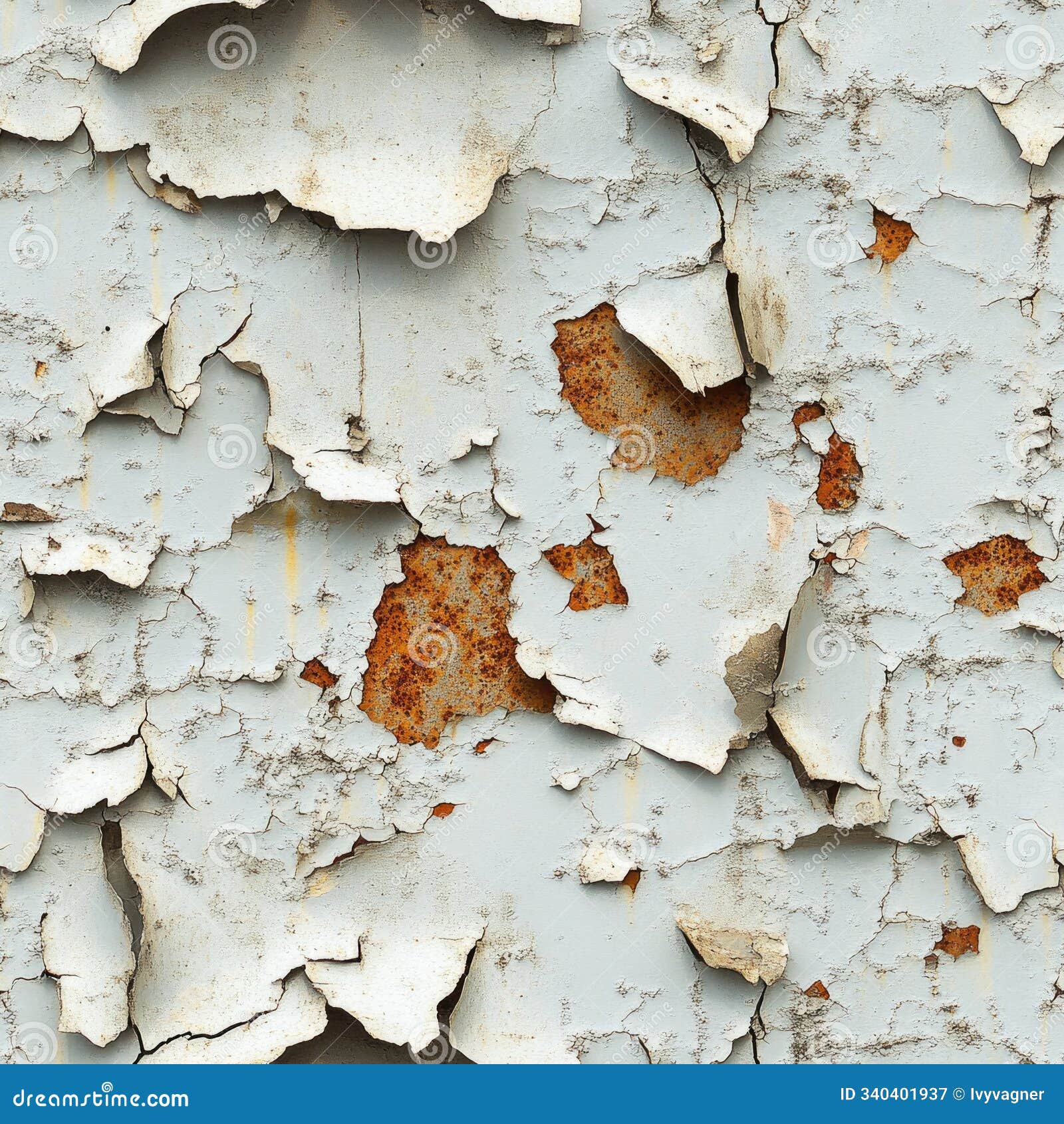 Seamless Metal Texture with Peeling White Paint and Deep Rust Spots ...