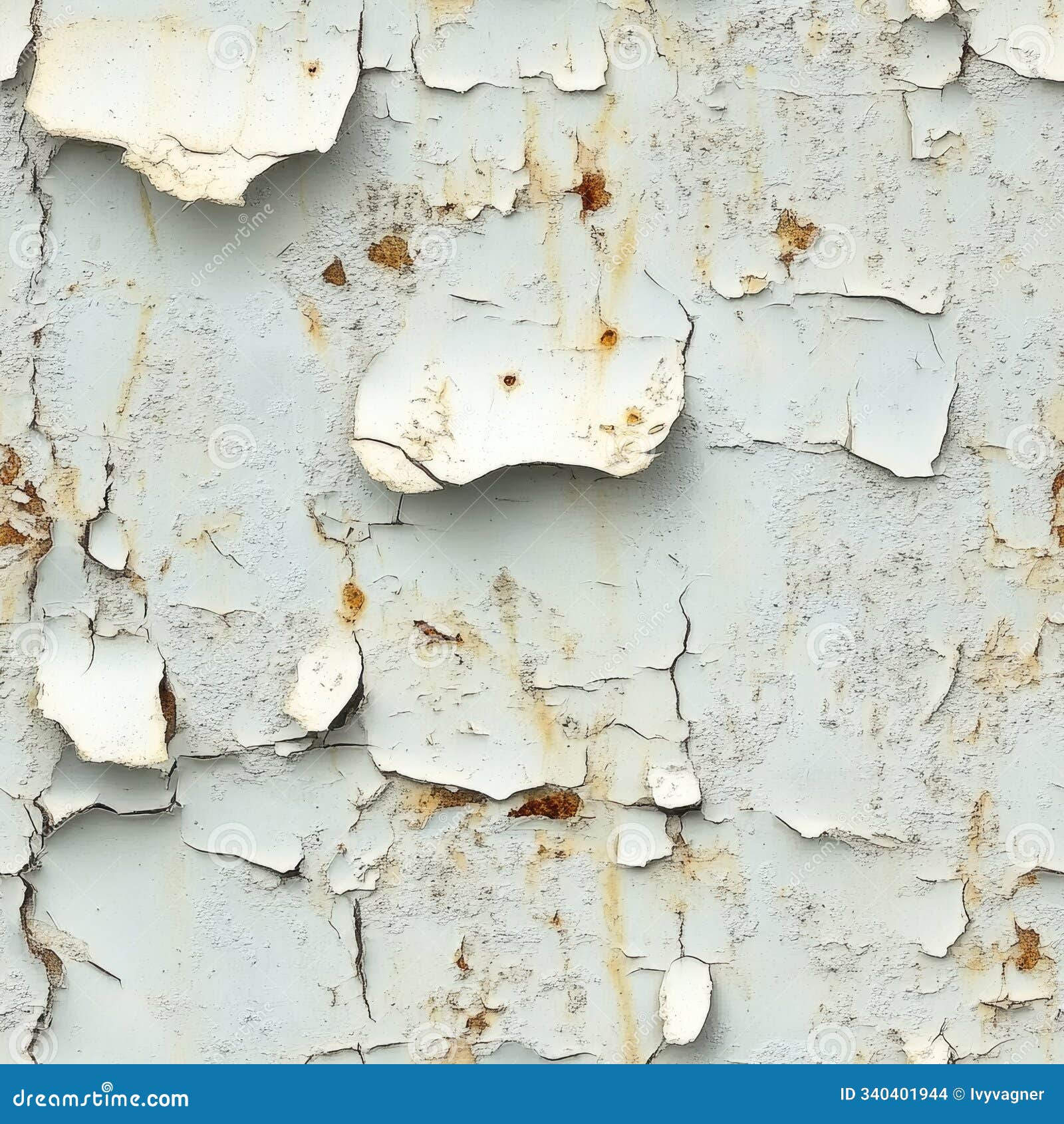 Seamless Metal Texture with Peeling White Paint and Deep Rust Spots ...
