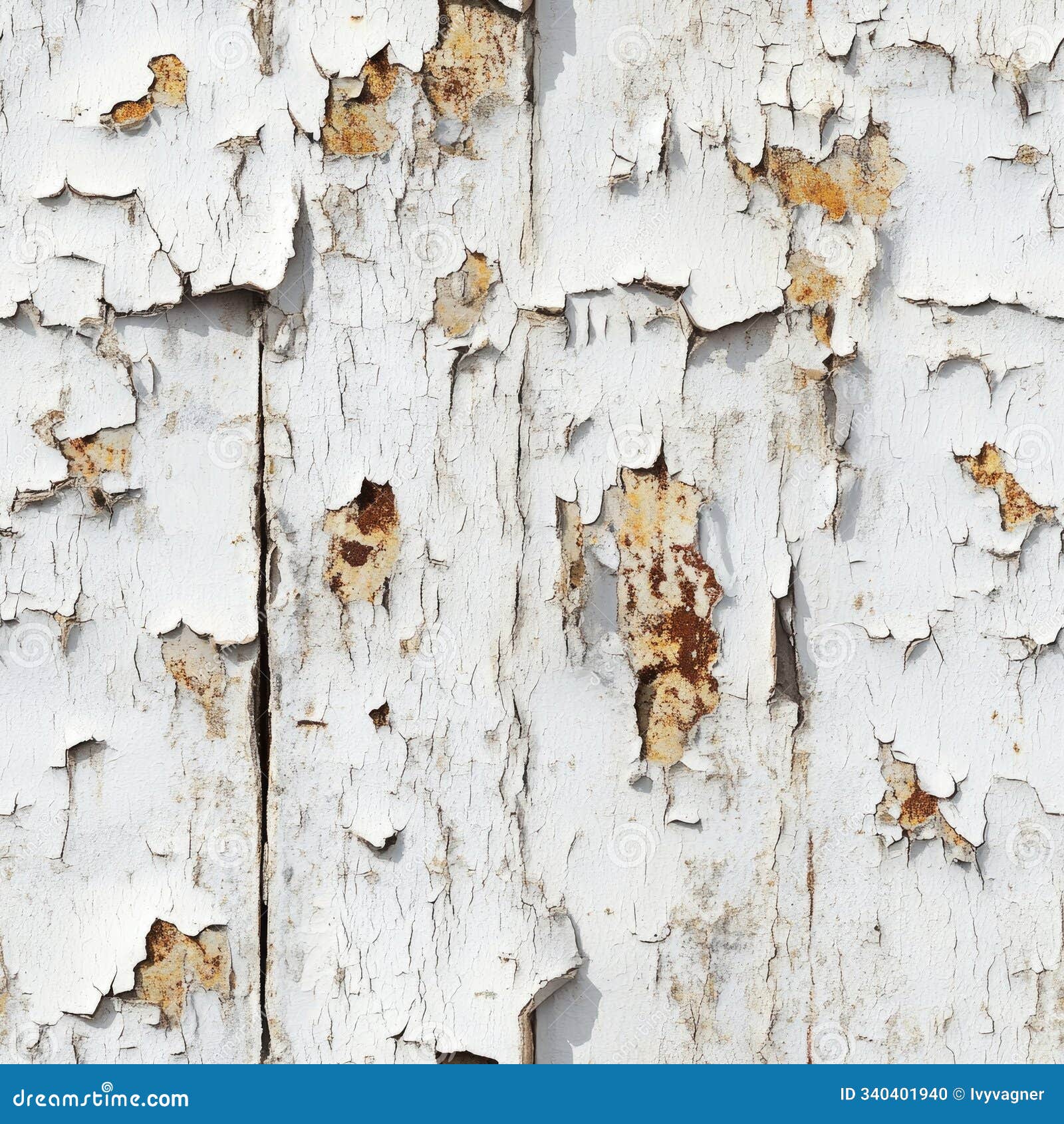 Seamless Metal Texture with Peeling White Paint and Deep Rust Spots ...
