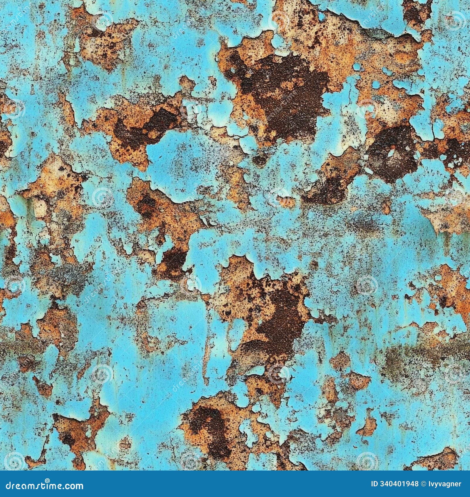 Seamless Metal Texture with Rust and Chipped Blue Paint Stock Photo ...