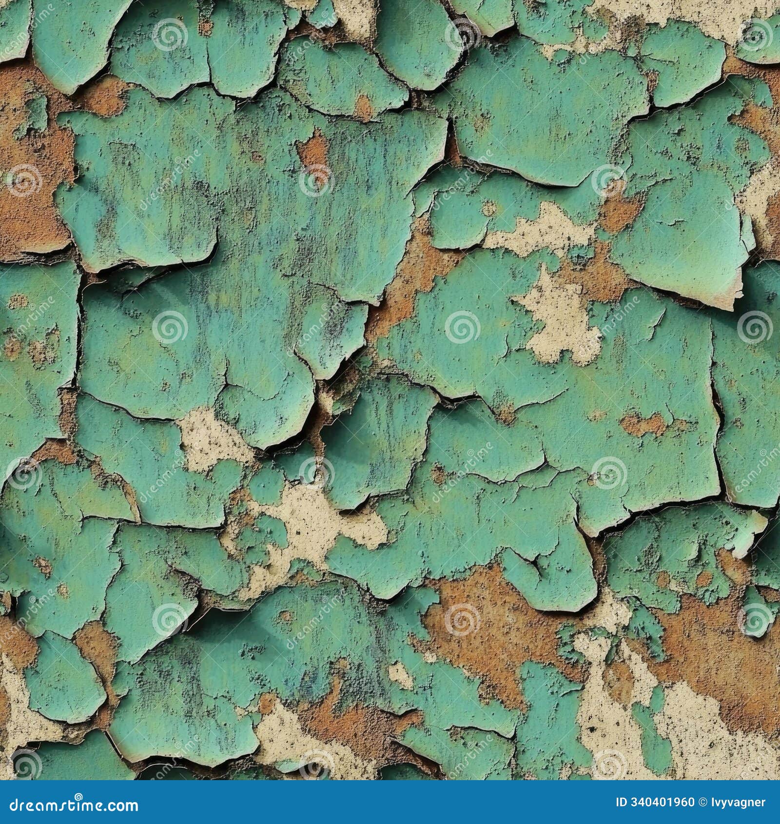 Seamless Metal Texture with Rust and Green Peeling Paint Stock Photo ...