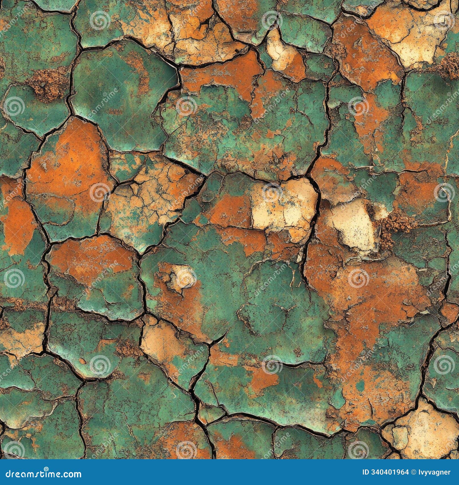 Seamless Metal Texture with Rust and Green Peeling Paint Stock Photo ...