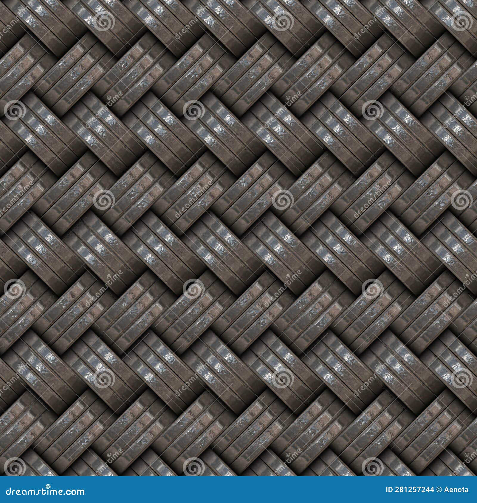 Seamless Metal Weaving Pattern Stock Illustration - Illustration of ...