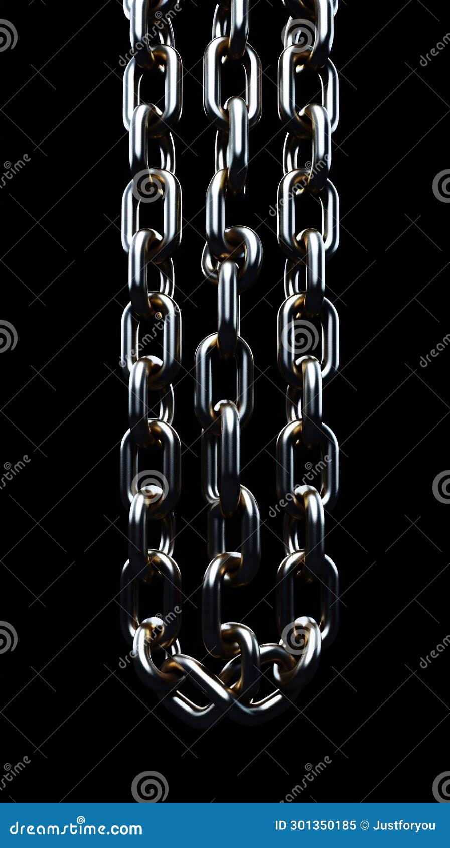 Seamless Metallic Chain Patterns on Dark Background. Generative Ai ...