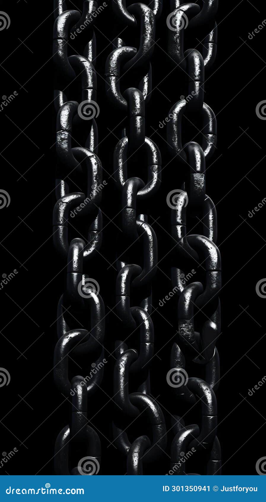 Seamless Metallic Chain Patterns on Dark Background. Generative Ai ...