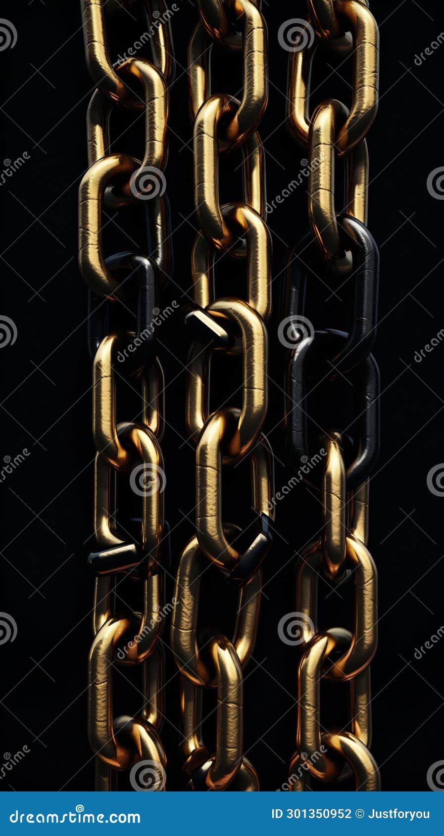 Seamless Metallic Chain Patterns on Dark Background. Generative Ai ...