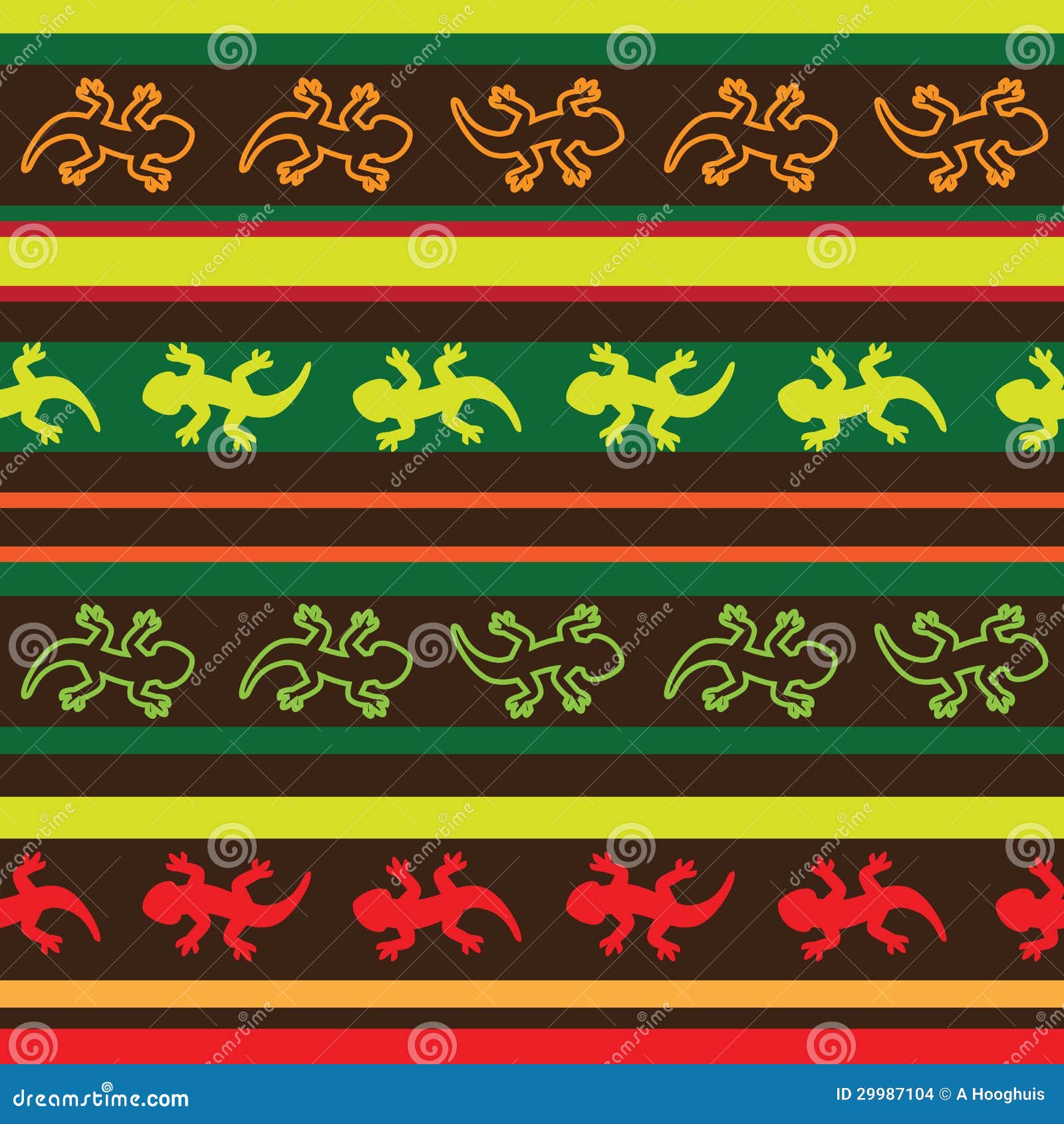 Seamless Mexican Lizard Fabric Pattern Vector Illustration ...