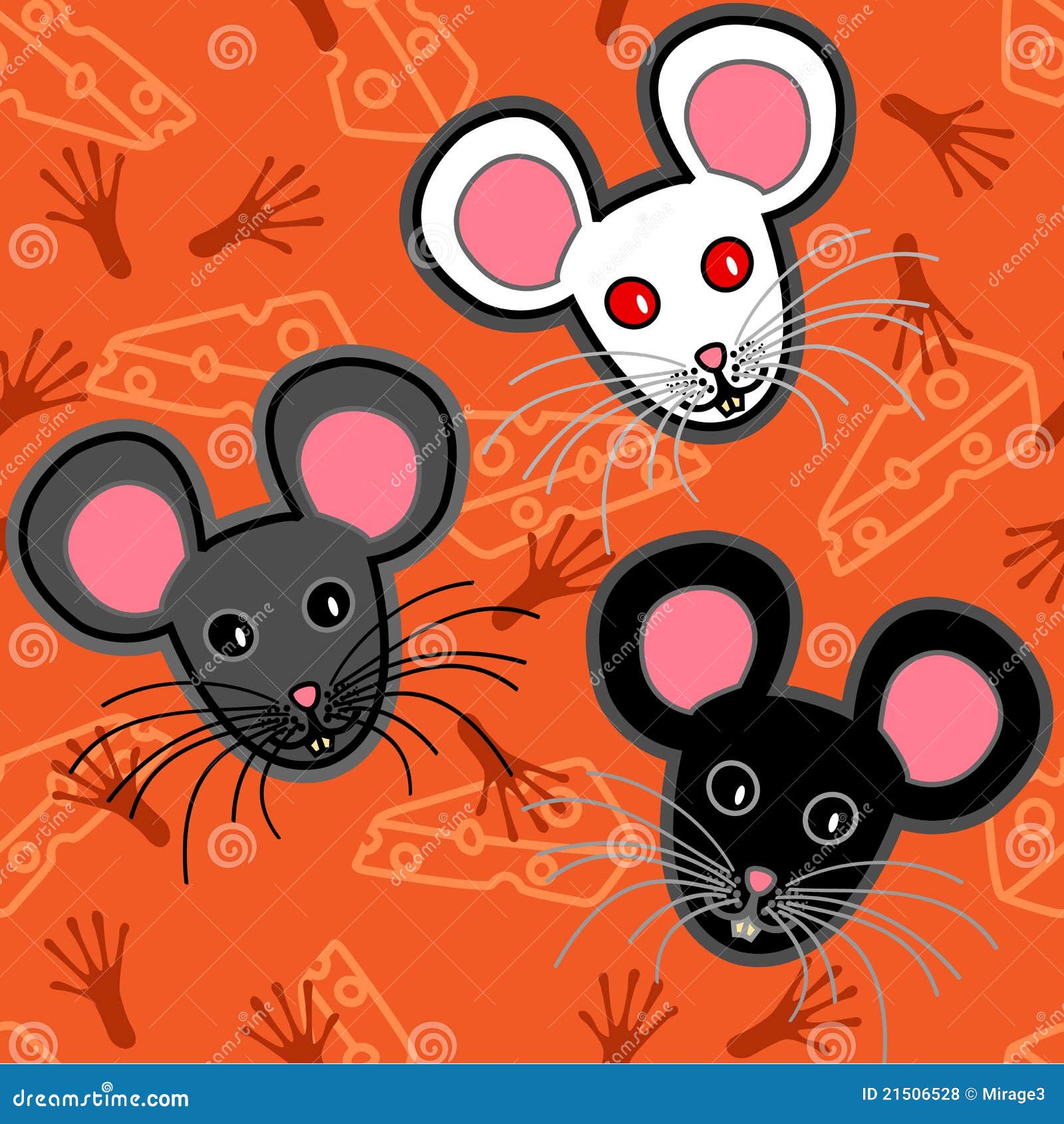 Seamless mice pattern stock vector. Illustration of cartoon - 21506528