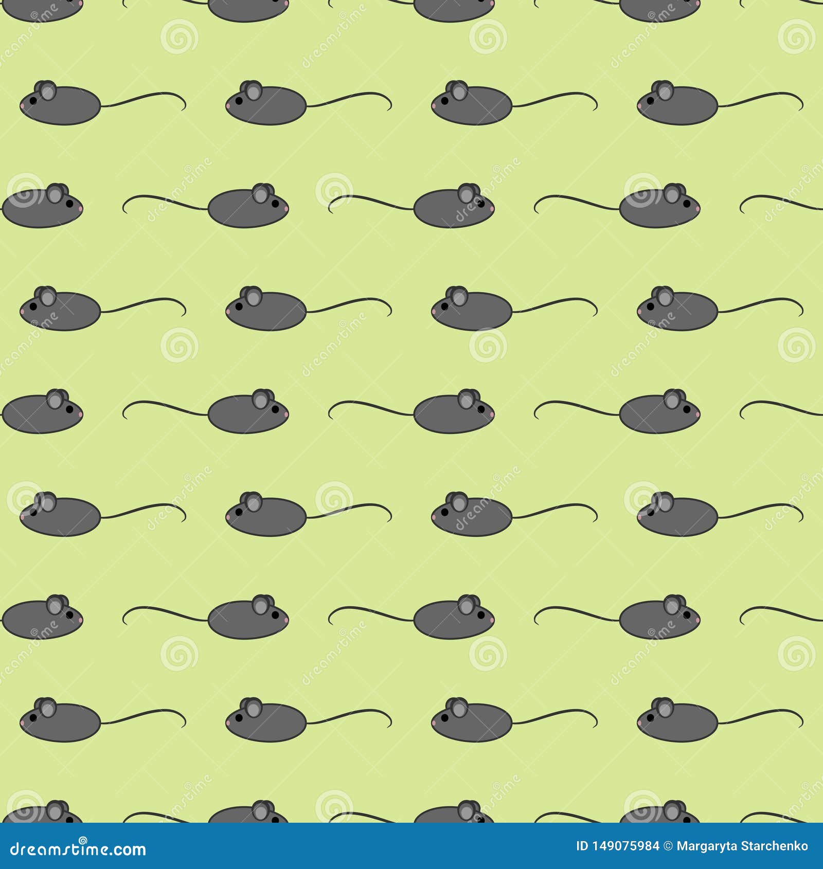 Seamless mice pattern stock vector. Illustration of decorative - 149075984