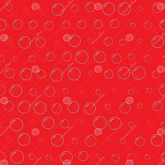 Seamless Bright Red Bubble Pattern Background Stock Illustration ...