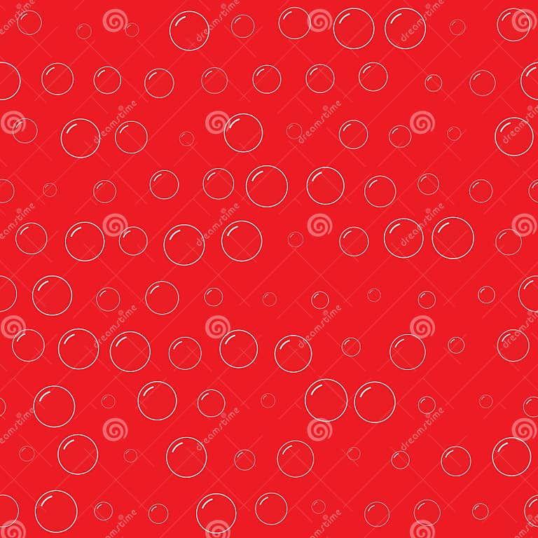 Seamless Bright Red Bubble Pattern Background Stock Illustration ...