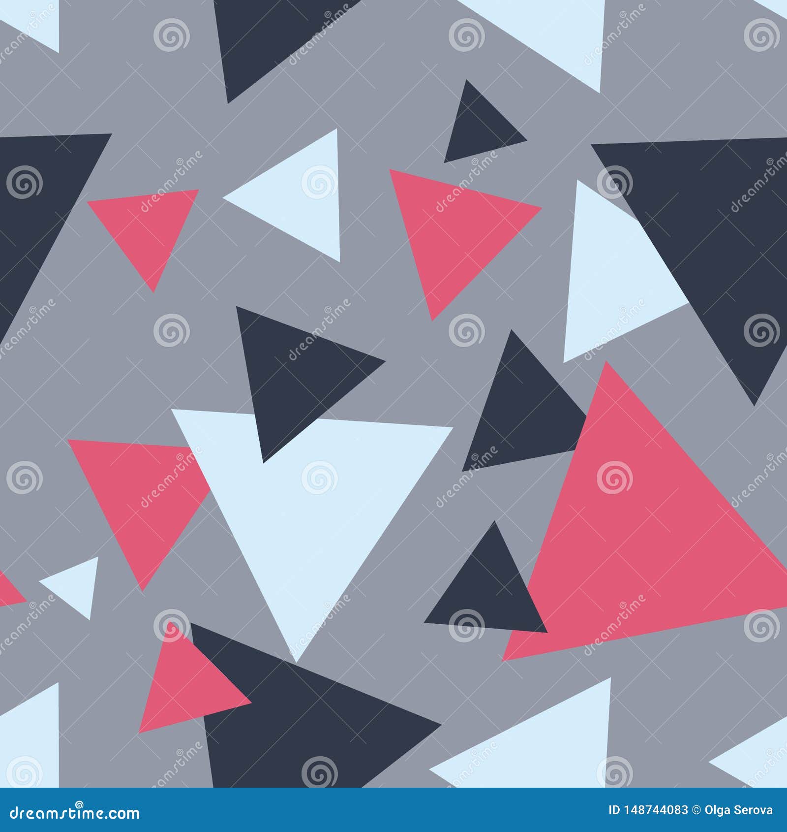 Seamless Modern Abstract Gray Triangle Pattern Stock Vector ...