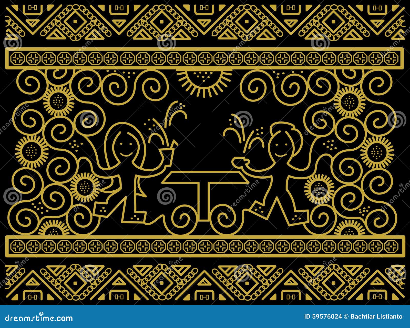 Seamless Modern Batik Pattern Stock Vector - Illustration of beauty ...