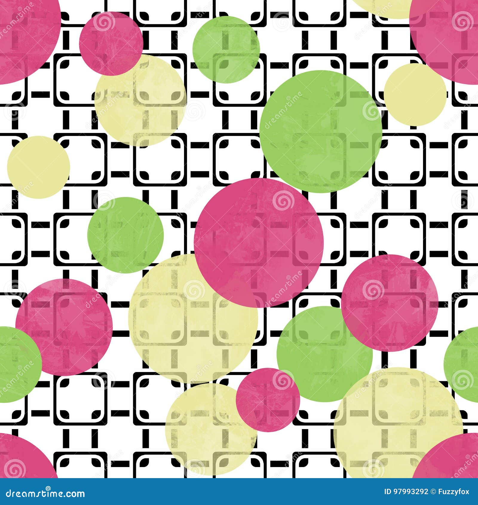 Seamless Modern Circles Pattern Stock Vector - Illustration of round ...