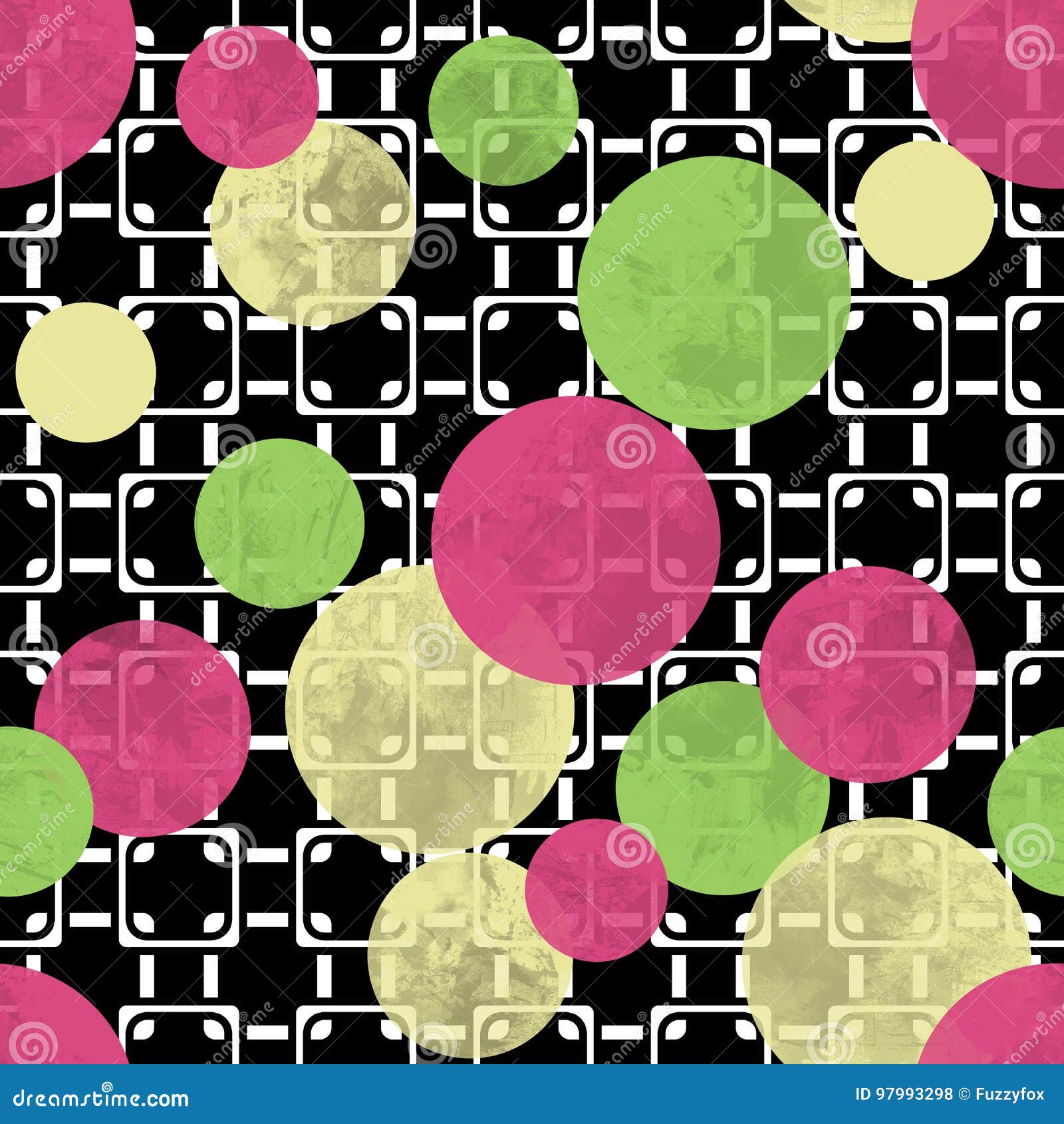 Seamless Modern Circles Pattern Stock Illustration - Illustration of ...