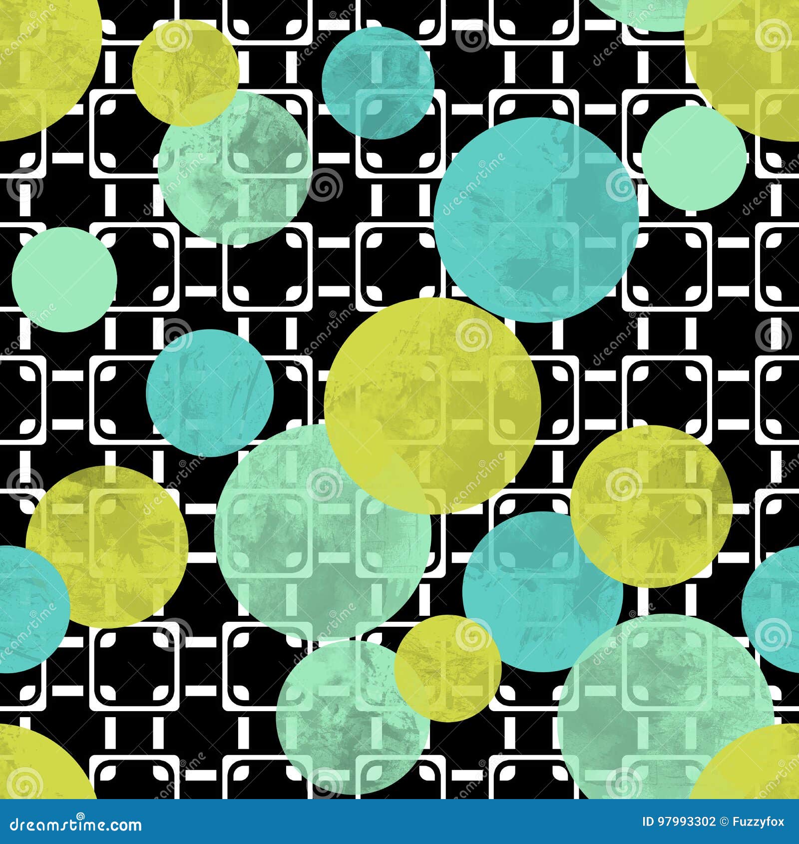 Seamless Modern Circles Pattern Stock Illustration - Illustration of ...