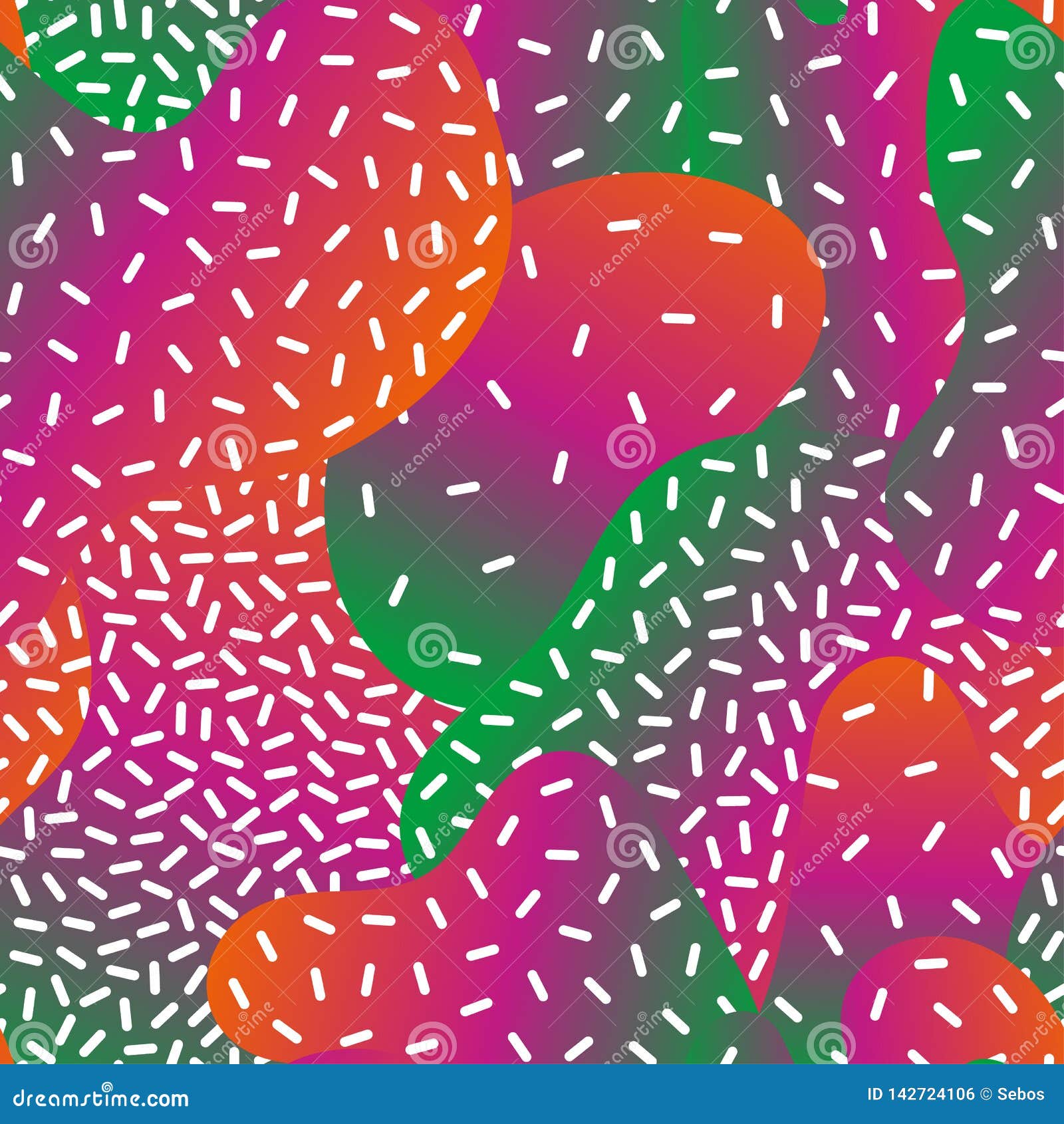 Seamless Modern Color Play Gradient Pattern. Vector Liquid Shape ...