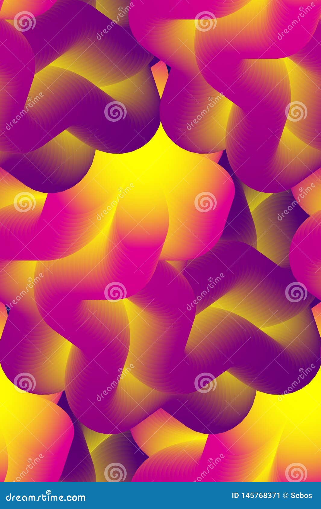 Seamless Modern Color Play Gradient Pattern. Vector Liquid Shape ...