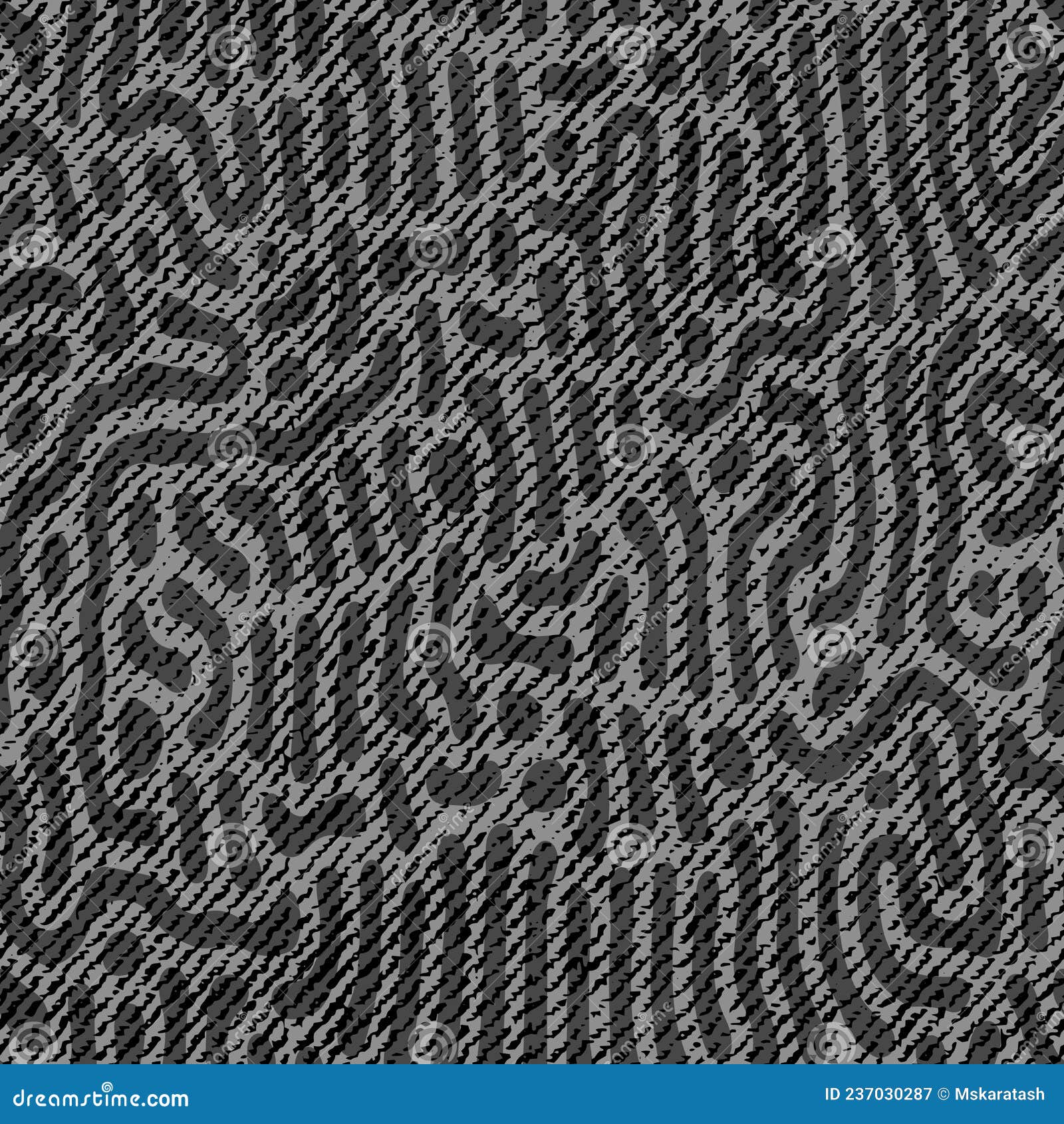 Seamless Modern Distressed Square Pattern Vector. Classic Black and ...