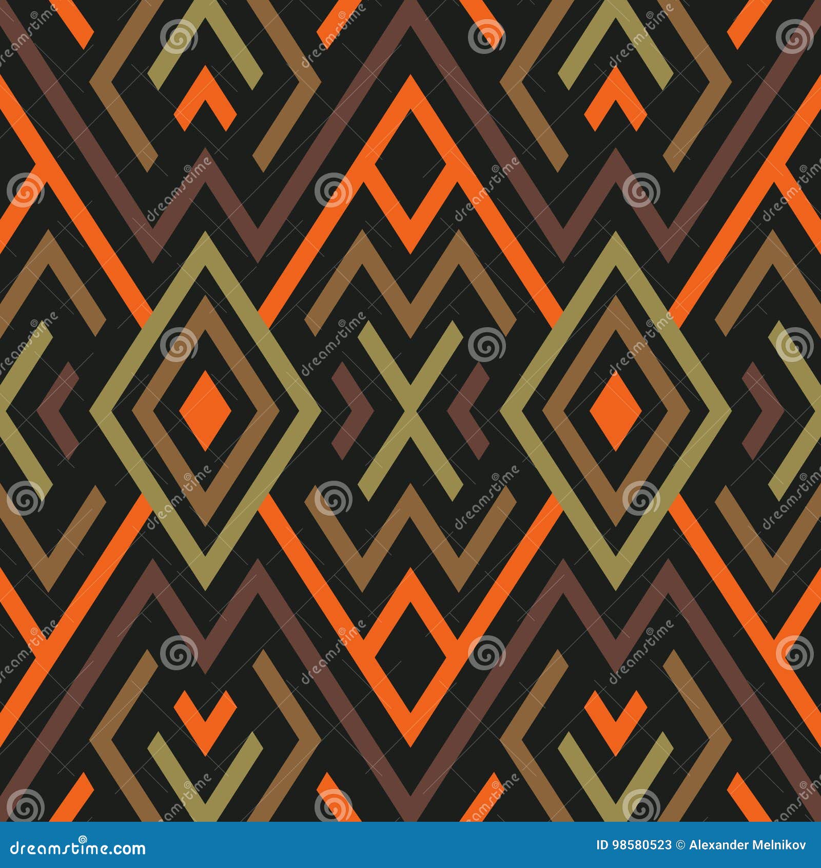 Seamless Modern Geometric Autumn Patterns Stock Vector - Illustration ...