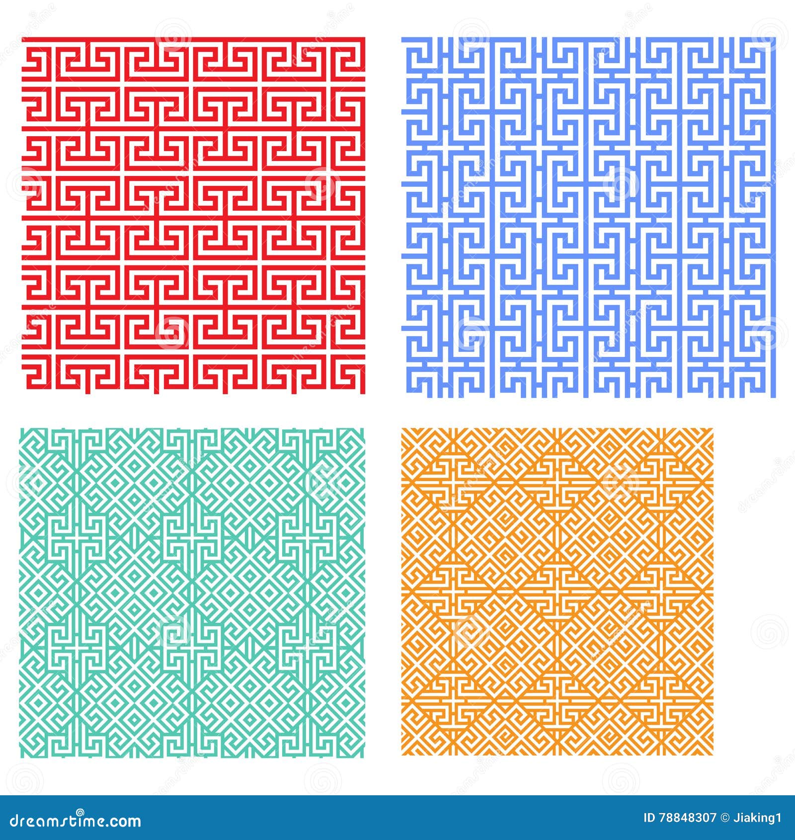 Seamless Modern Geometric Pattern in Chinese Style Stock Vector ...