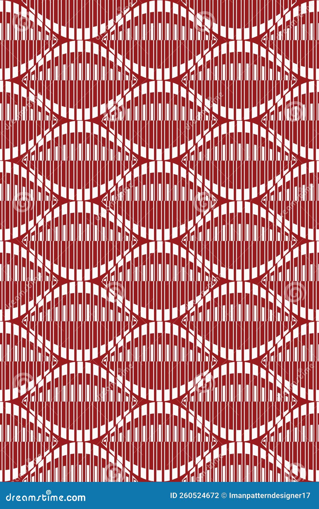 Seamless Modern Geometric Pattern in Red and Off White Stock Vector ...