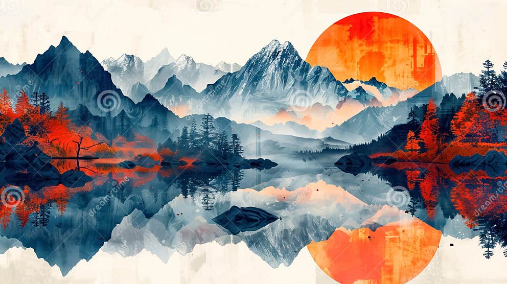 Seamless Modern Japanese Pattern Stock Illustration - Illustration of ...