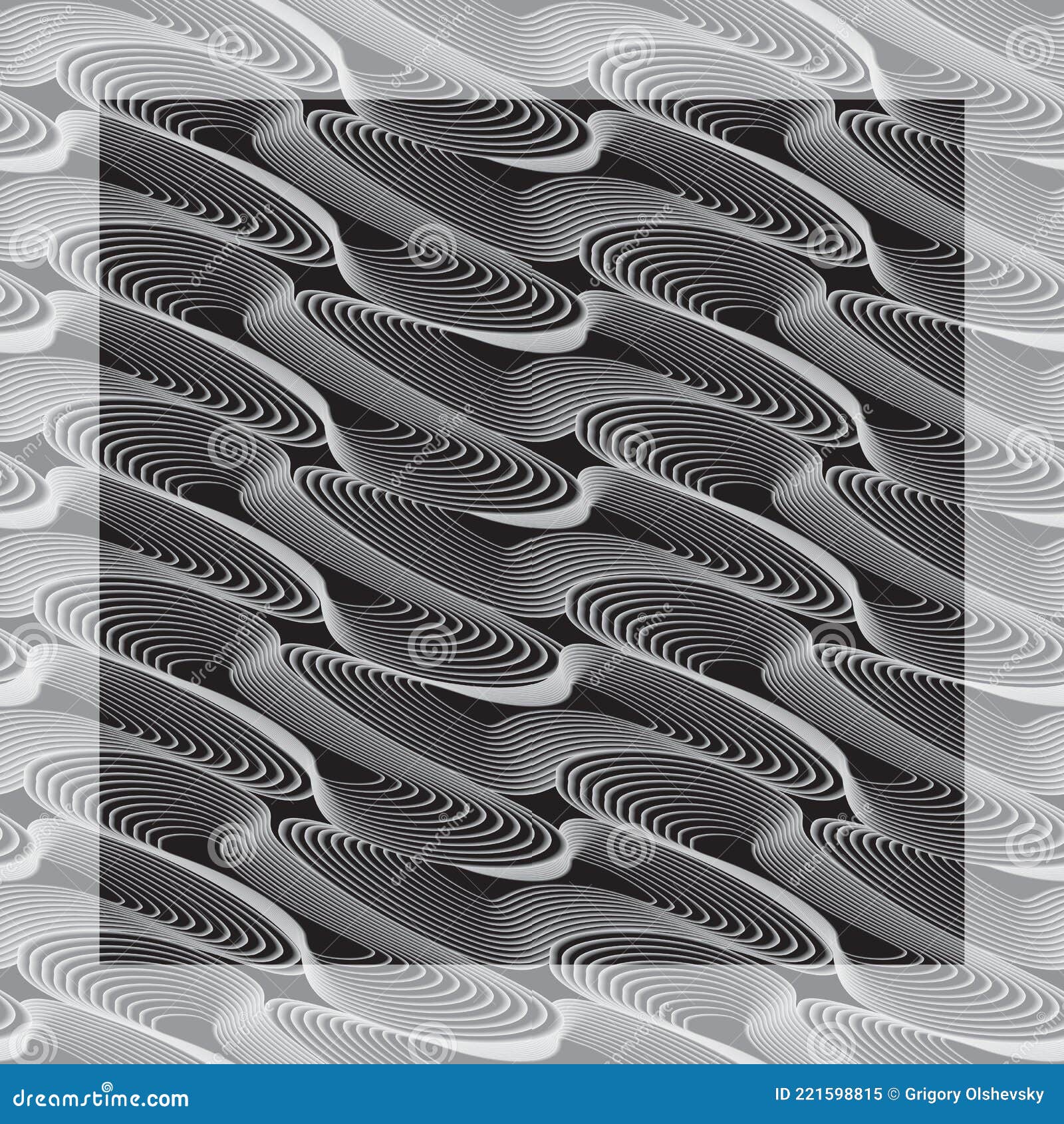 Seamless Modern Wavy Curve Strips Abstract on the Tile Stock Vector ...