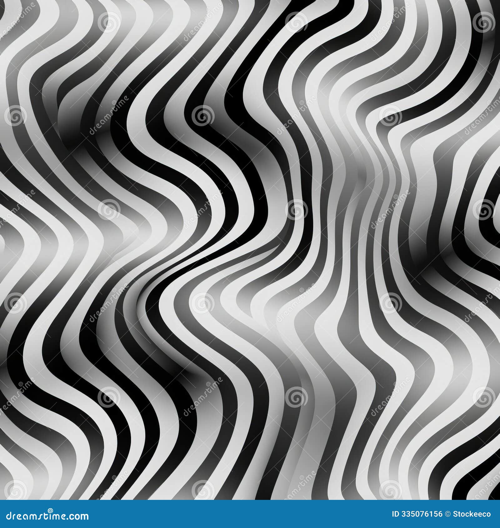 Seamless Moire: Black and White Vector Design on White Background Stock ...