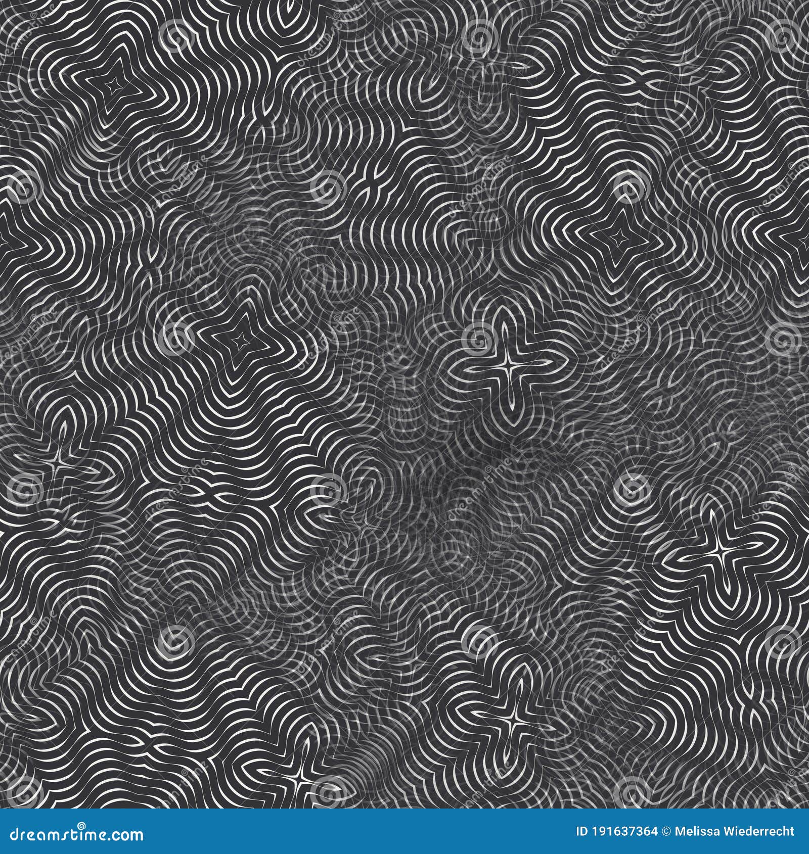 Seamless Moire Pattern Jumbled Black White Design Stock Illustration ...