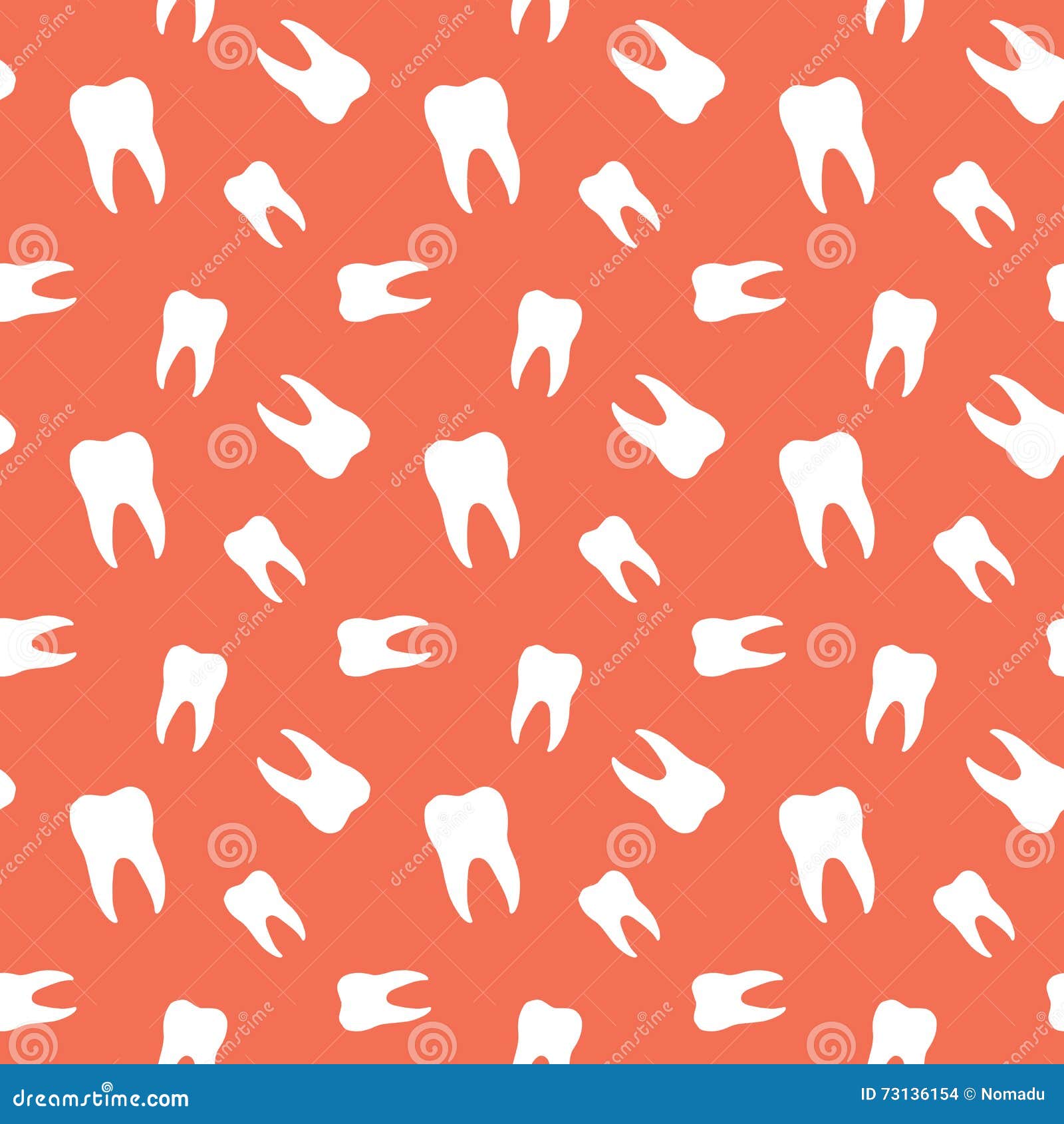 Seamless Molar Teeth Dental Pattern Stock Vector - Illustration of ...