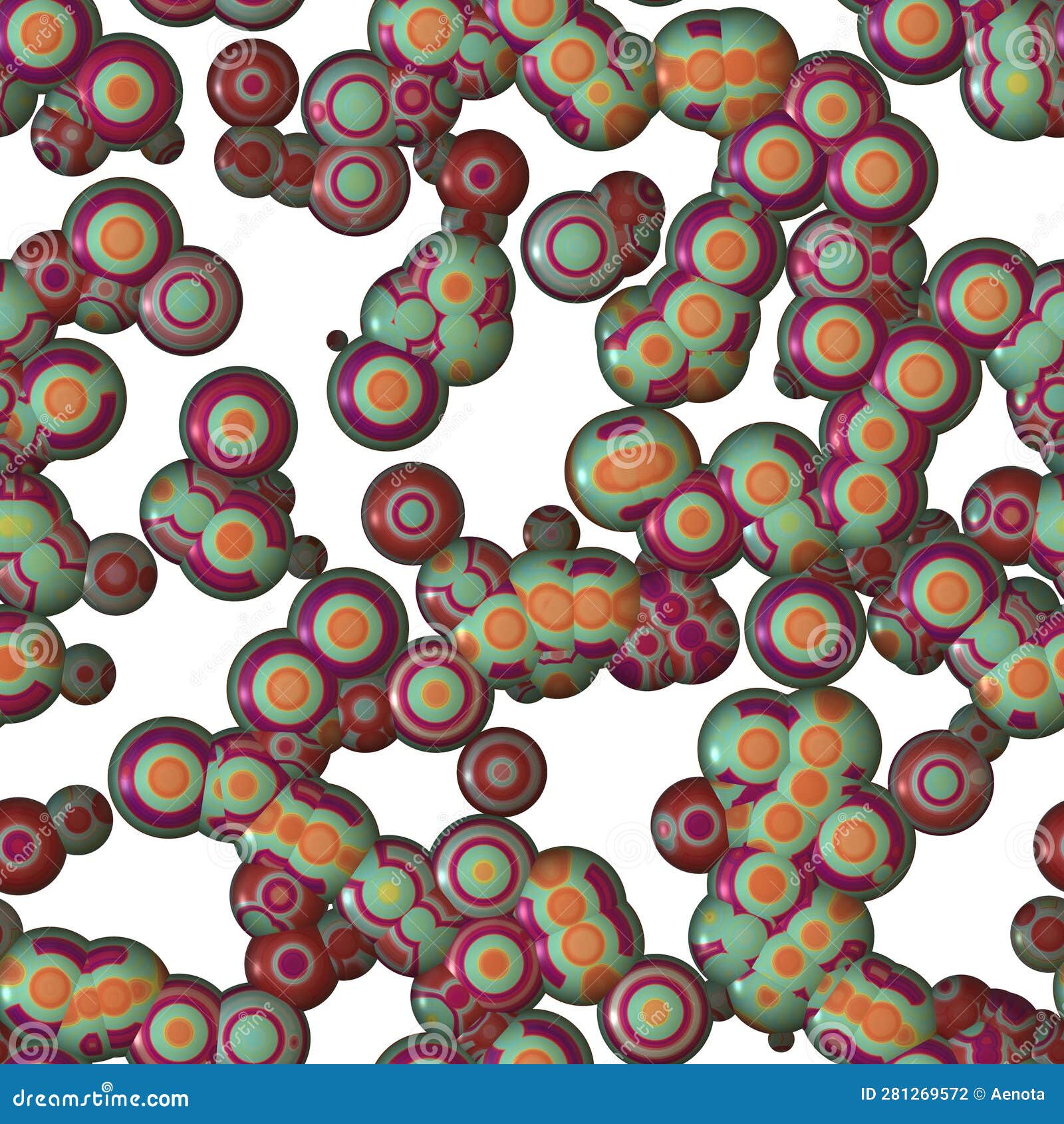 Seamless Molecular Scientific Pattern Stock Illustration - Illustration ...