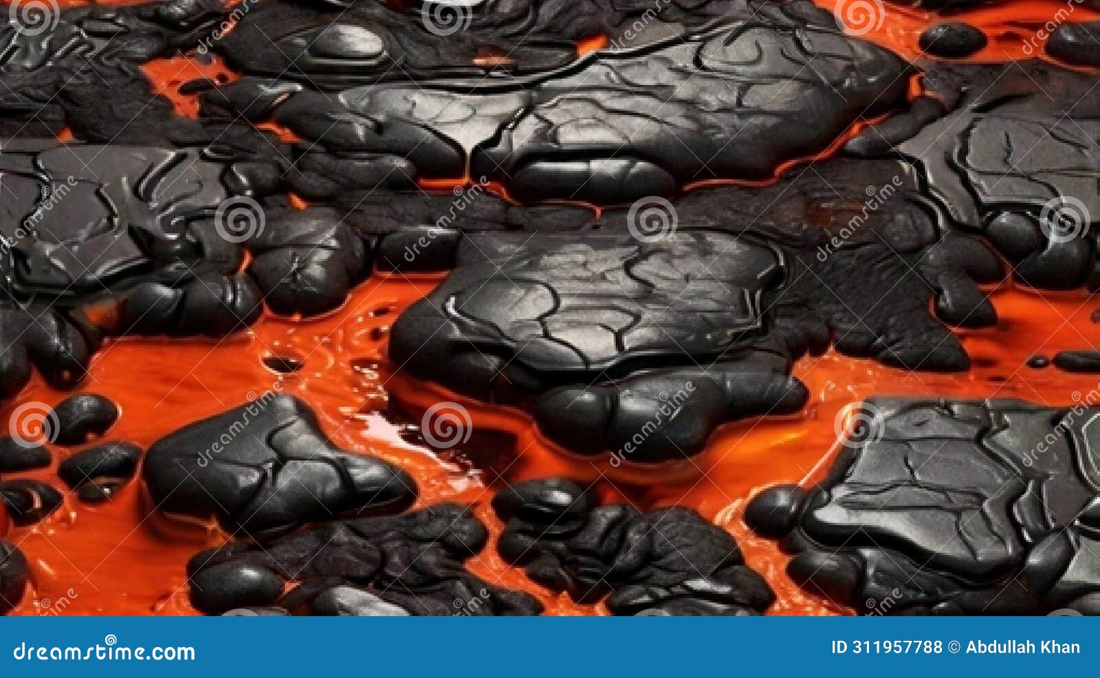 Seamless Molten Lava and Melting Volcanic Stock Illustration ...