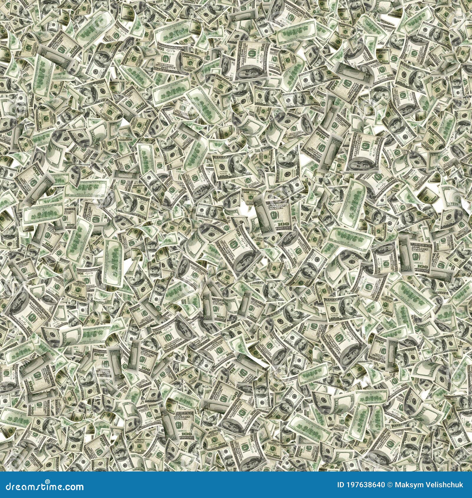 Seamless 100 Money Stack. Hundred Dollars of America Stock Photo ...