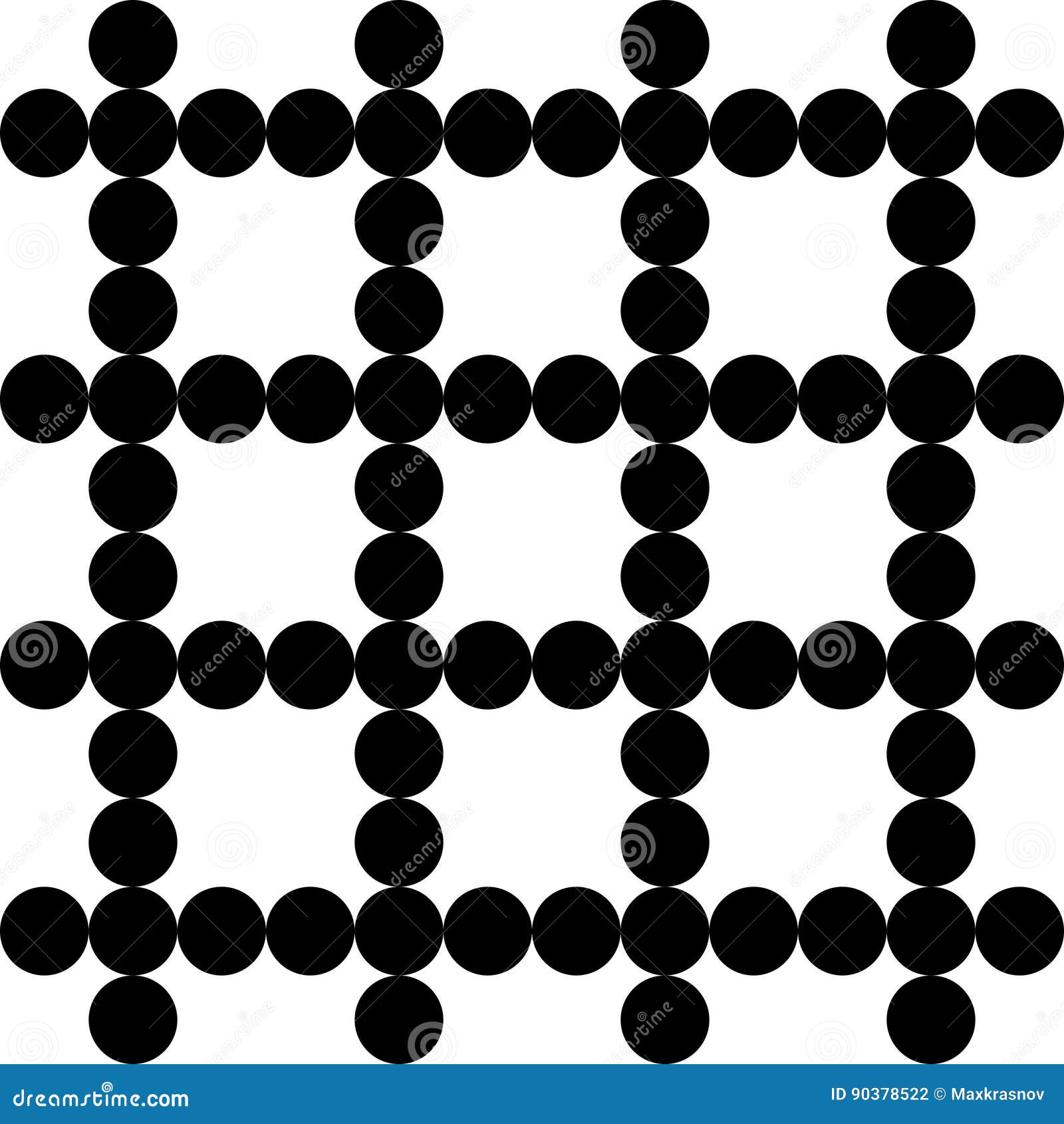 Seamless Monochrome Circles Pattern Stock Vector - Illustration of ...